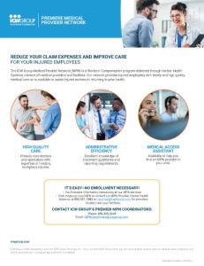 Premier Medical Provider Network for Work Comp with ICW Group