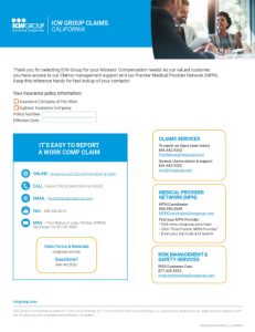 Premier Medical Provider Network for Work Comp with ICW Group